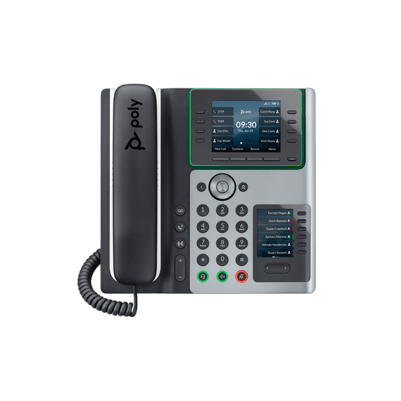 Poly Edge E450 Office IP Phone - Wired & Wireless, Bluetooth, Wi-Fi ...