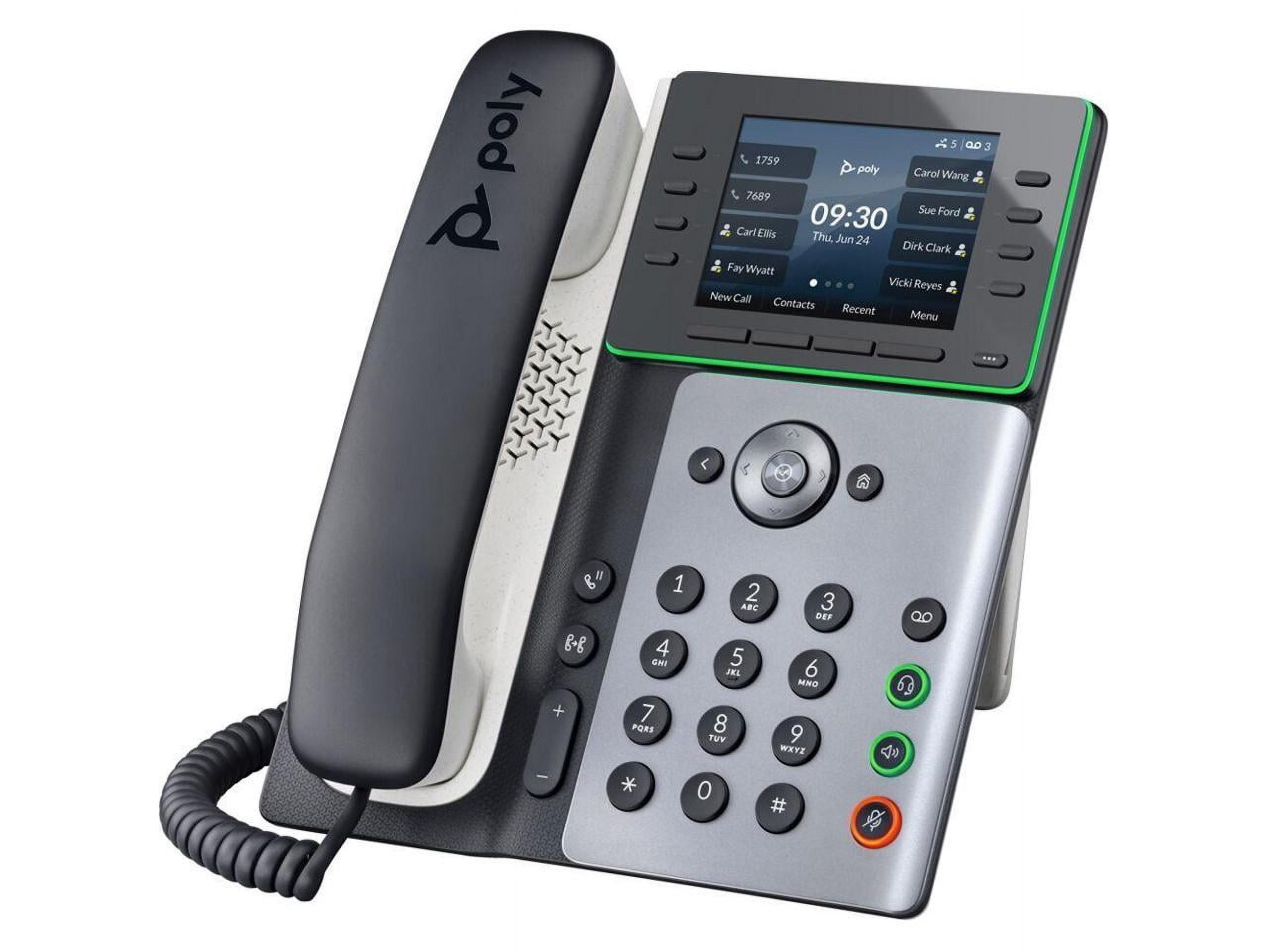 Poly Edge E550 IP Phone - Corded/Cordless, Bluetooth, Wi-Fi, VoIP, 2 x Network (RJ-45), PoE ...
