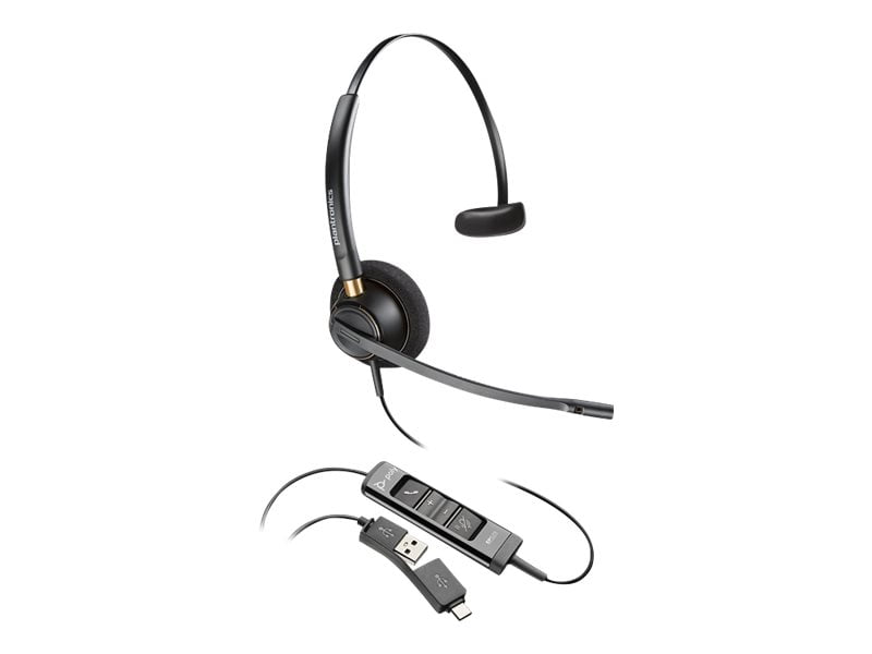 Poly EncorePro 515 - Headset - on-ear - wired - USB-C, USB-A - Walmart ...
