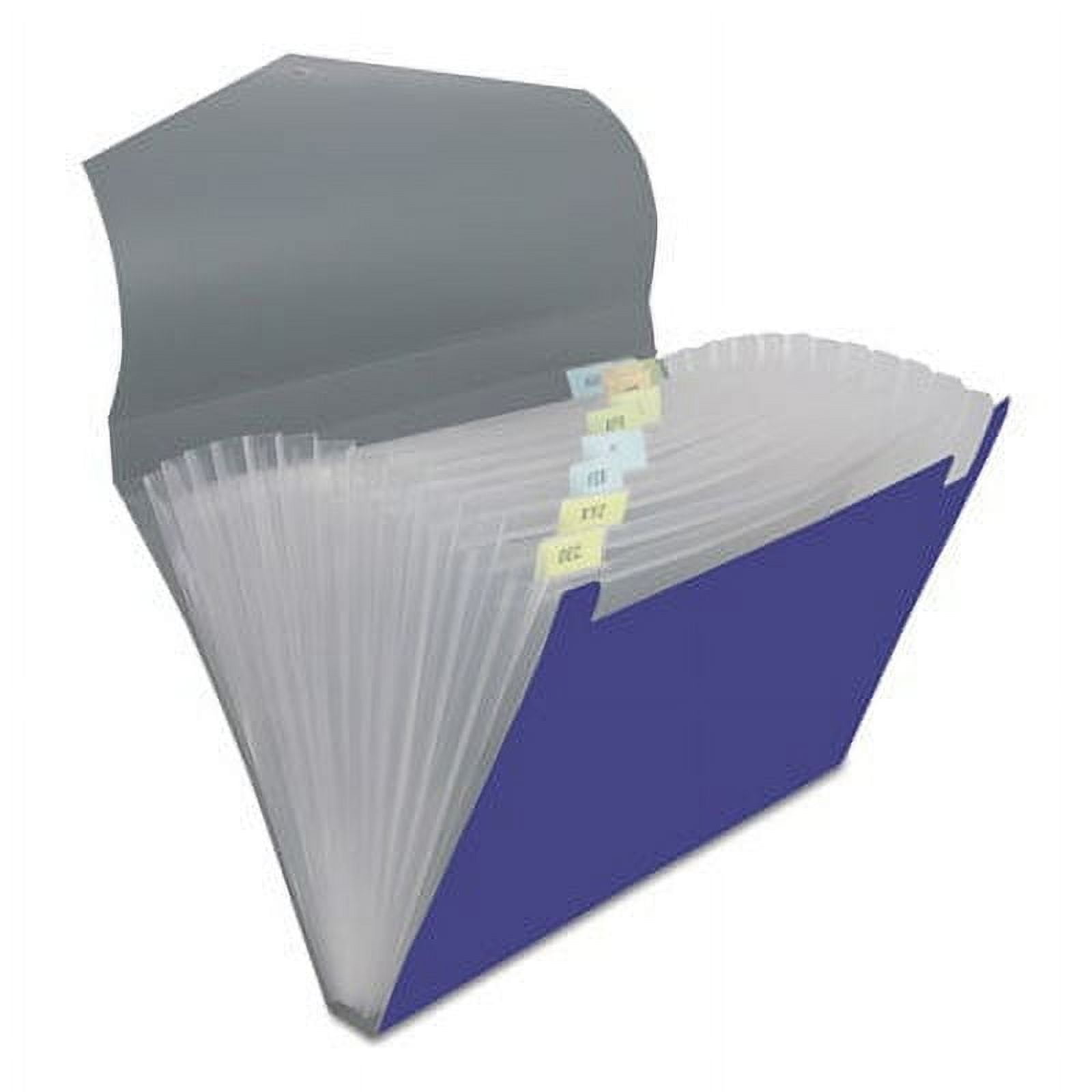Poly Expanding Files, 13 Sections, Letter Size, Metallic Blue/Steel ...