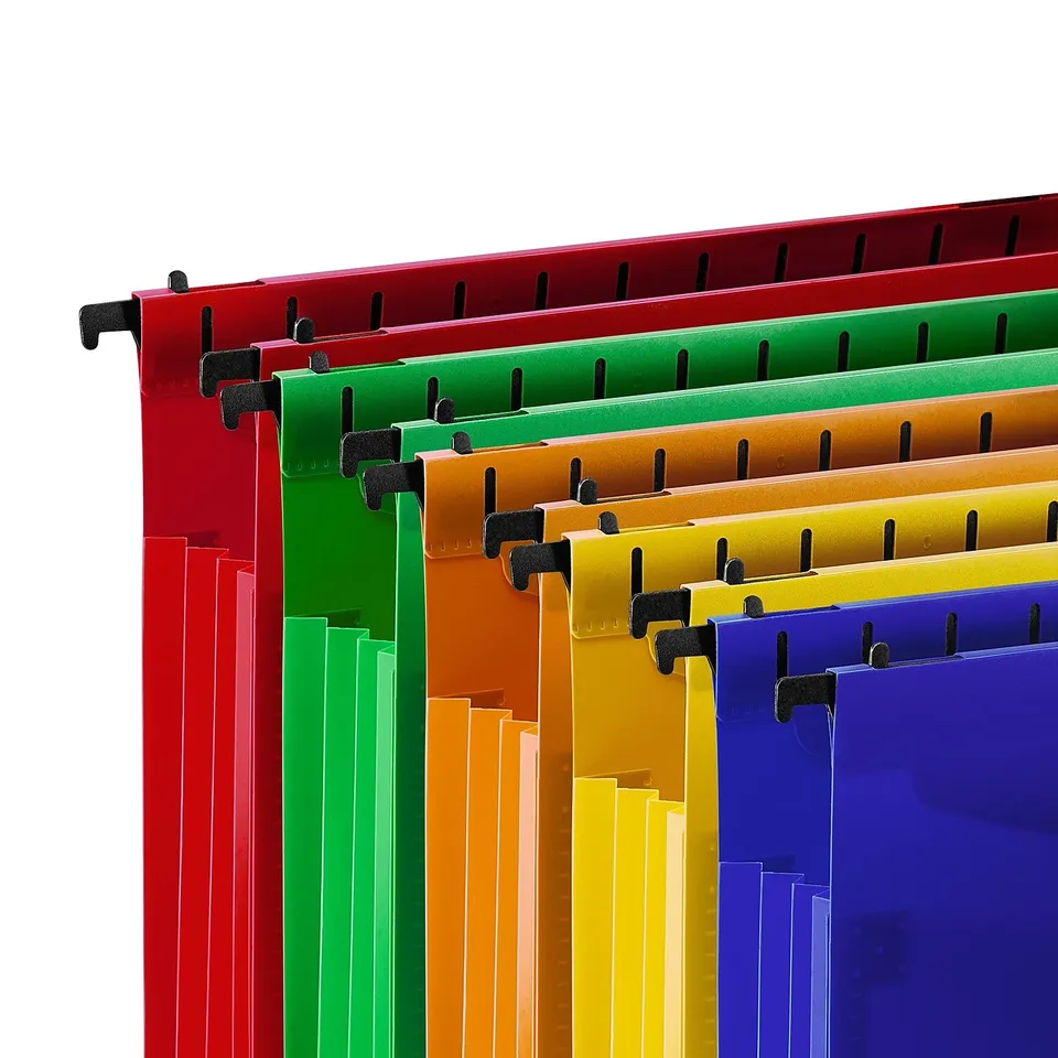 Poly Expanding Hanging File Folders Letter Size Assorted - Walmart.com