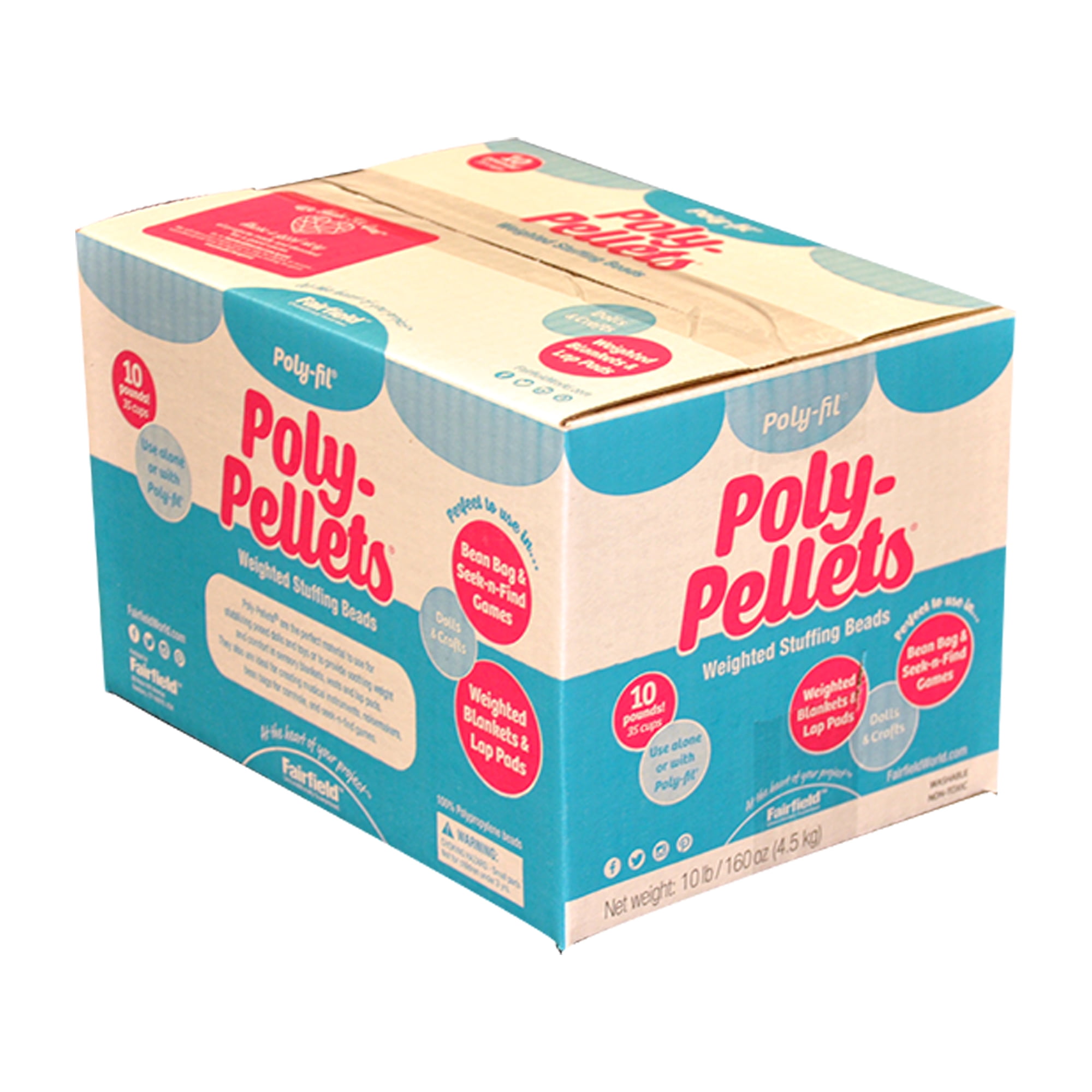 Poly-Fil Poly-Pellets Weighted Stuffing Beads, 10lb Box - Walmart.com