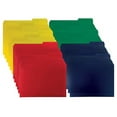 Poly File Folders, 1/3 Cut, Heavyweight, Letter Size, Blue, Green, Red ...