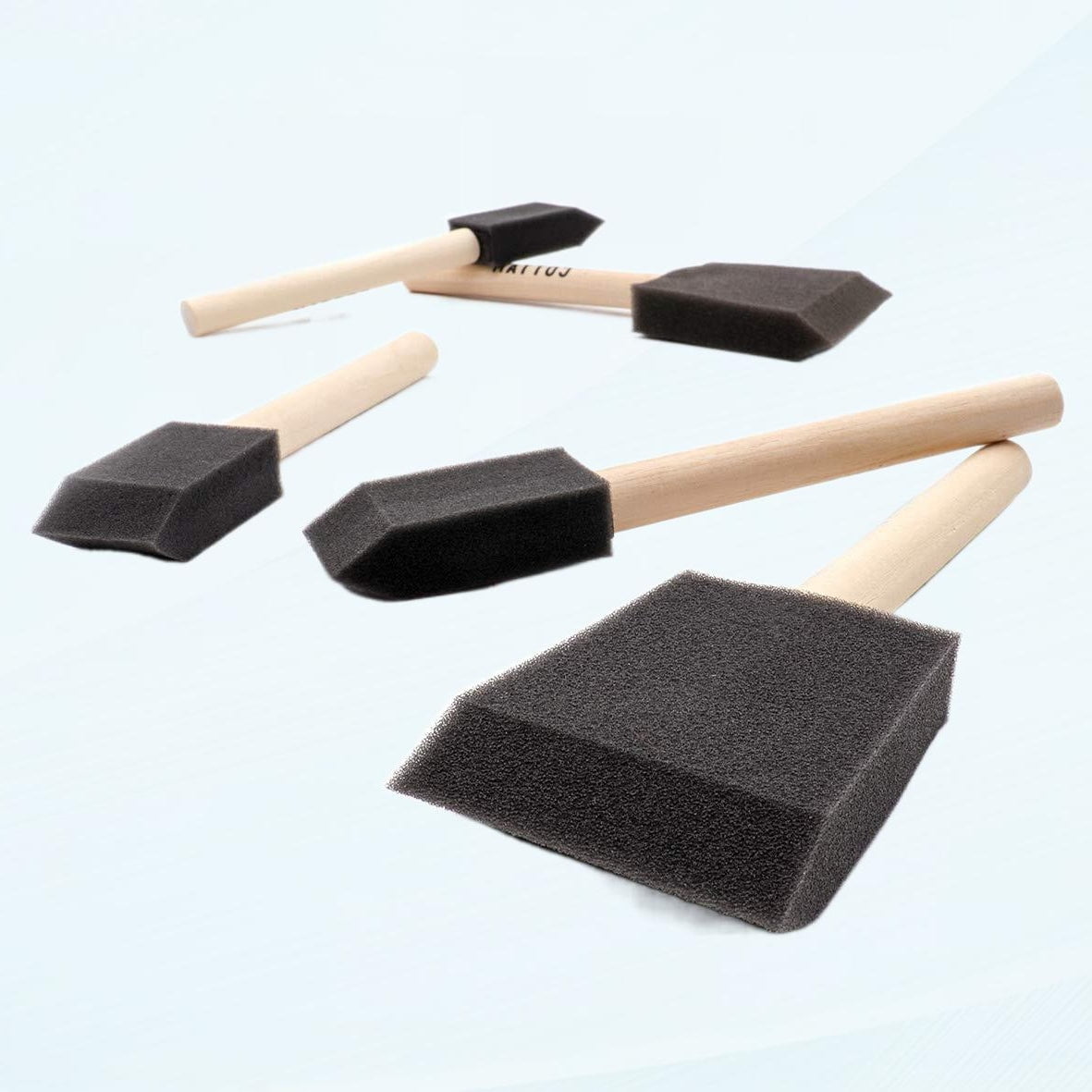 Poly Foam Brush Set - Used for Oil, Paint, Varnish, Glue, Craft ...