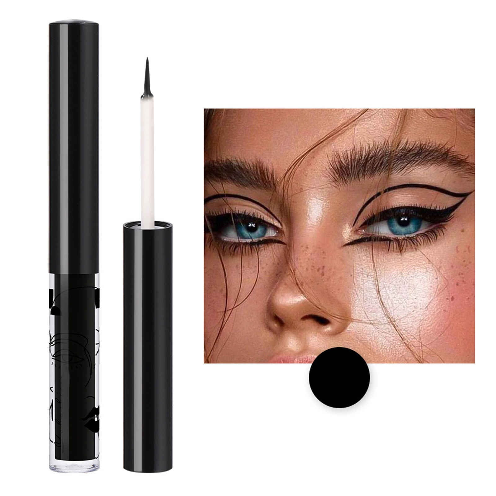 Poly Liner Sugar Resist Winged Liner And Eyelashes Natural Highlighter ...