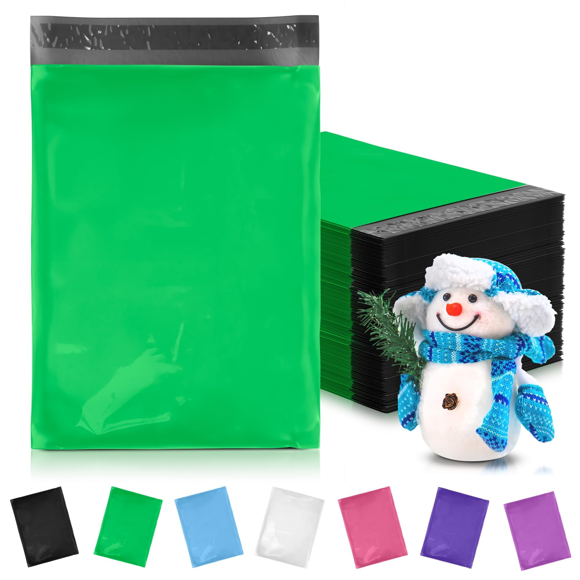 Poly Mailers 14.5 x 19 Inch. 500 Pack of Green 2 Mil Polyethylene ...