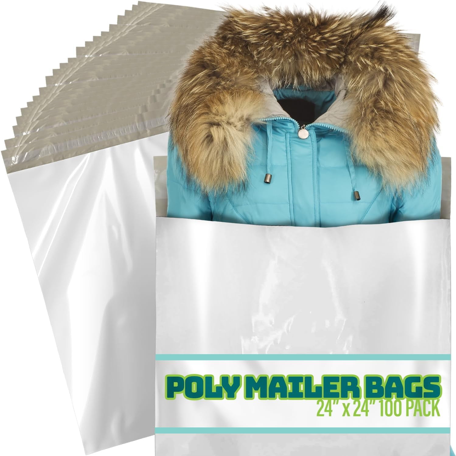 Shop Square Poly Mailers 24" x 24" Waterproof Shipping Bags 100ct ...