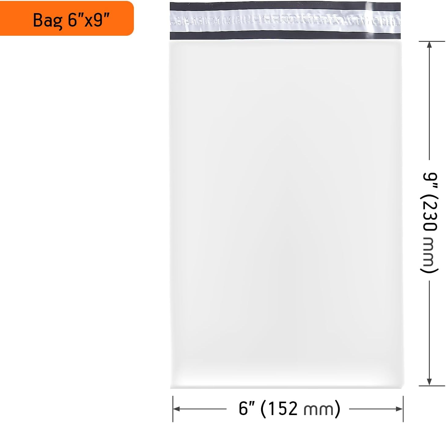 Poly Mailers 6"x9", 500/pk 2.5mil Shipping Bag Plastic Packaging ...