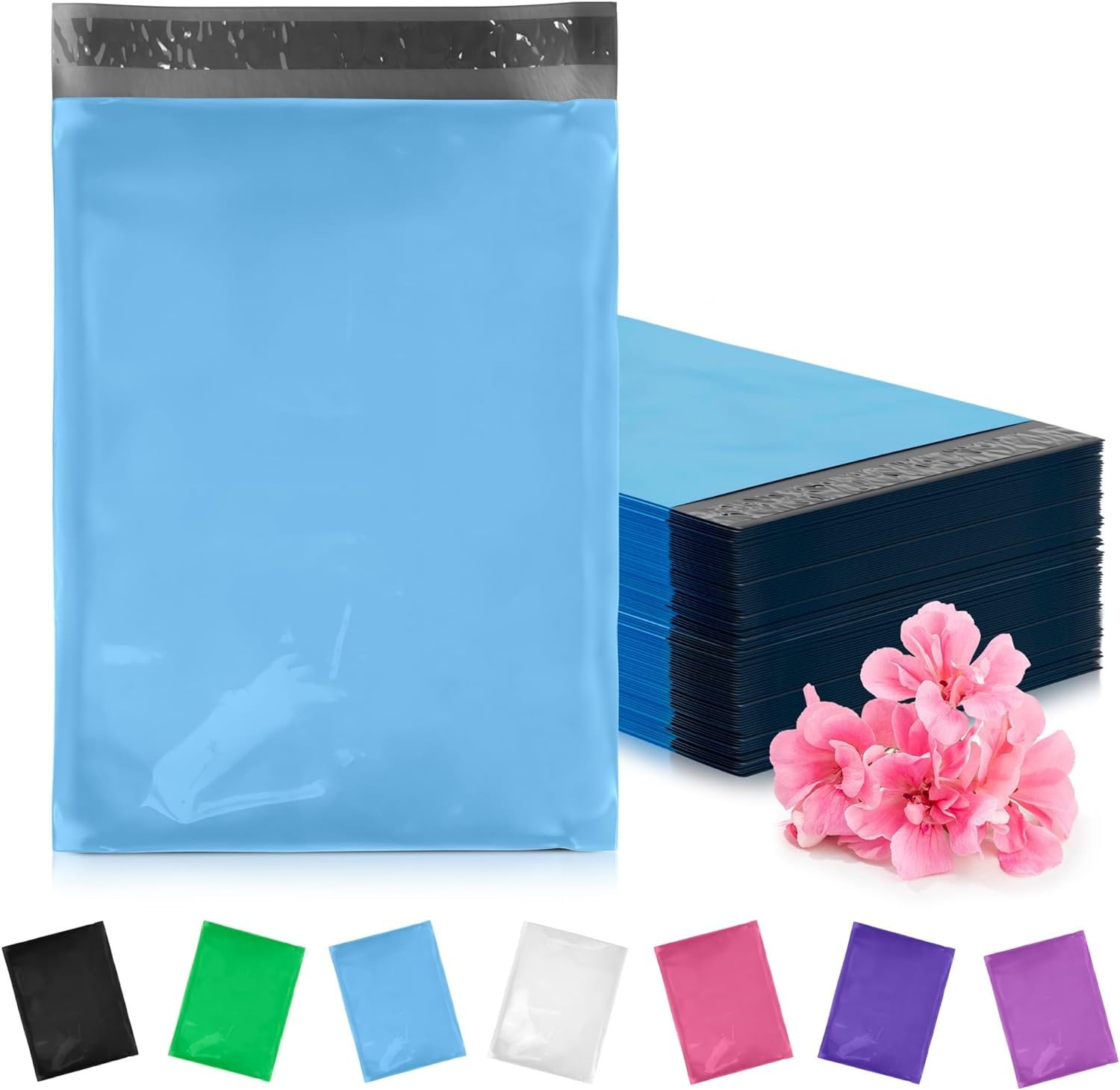 Poly Mailers 9 x 12 Inch. 1000 Pack of Blue 2 Mil Polyethylene Shipping ...