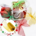 Poly Mesh Ribbon With Metallic Foil Each Roll For Wreaths Swags Bows ...