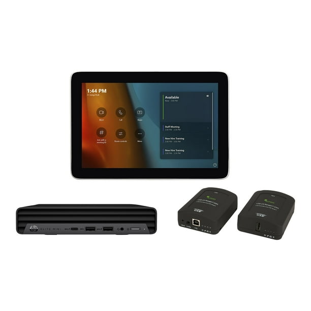 Poly Microsoft Teams Room Base Kit HP Mini PC with GC8 Cat5e Extender ...