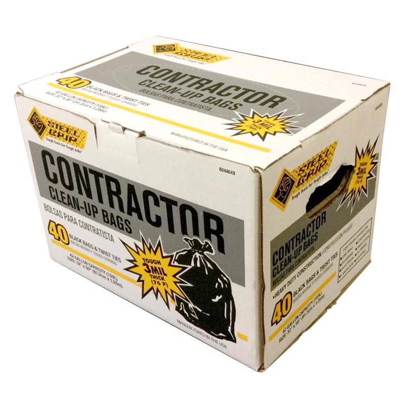 Poly Pak Industries 6044649 42 gal Contractor Bag, Pack of 40 - Walmart.com