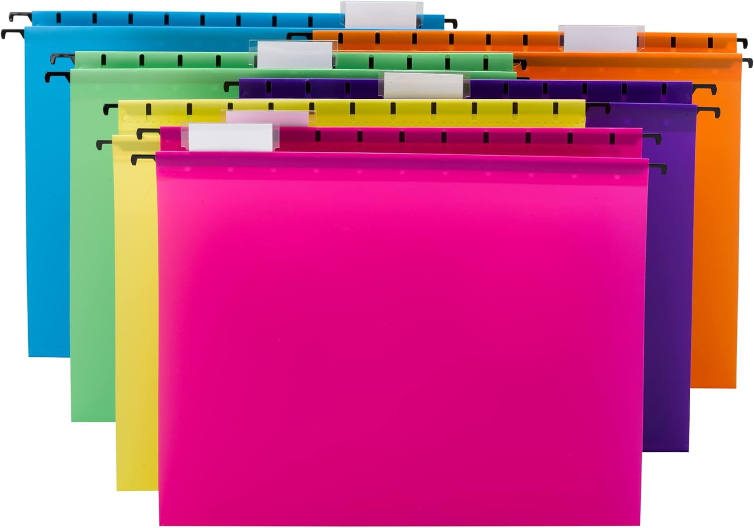 Poly Plastic Hanging File Folders for Documents with Tabs, Letter Size ...