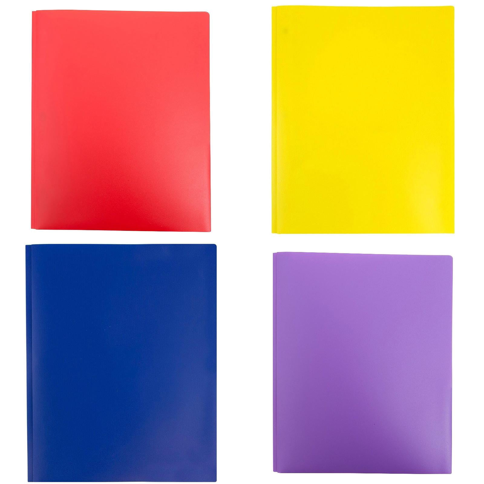 Poly Pocket with Brad Folder, 1 Pack 2 Pocket Folders 3 Prong Folders ...