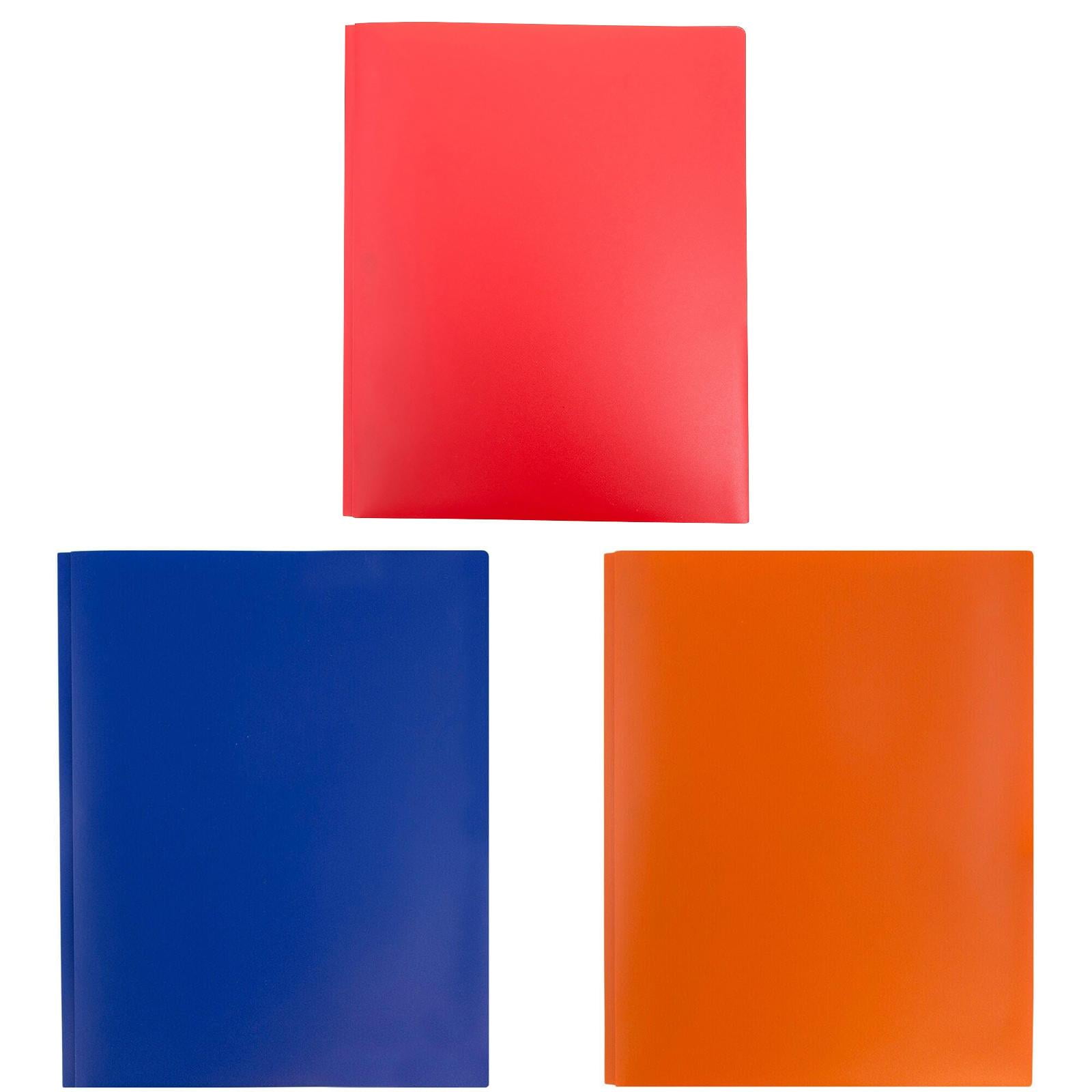 Poly Pocket with Brad Folder, 1 Pack 2 Pocket Folders 3 Prong Folders ...