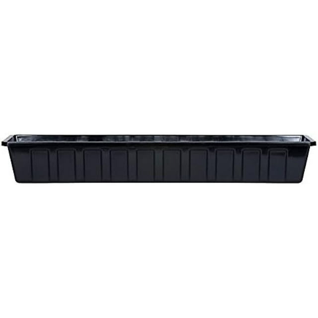 Poly-Pro Plastic Flower Box Planter, Black, 36-Inch - Walmart.com