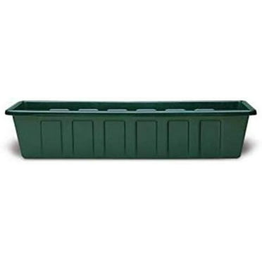 Poly-Pro Plastic Flower Box Planter, Hunter Green, 18-Inch - Walmart.com