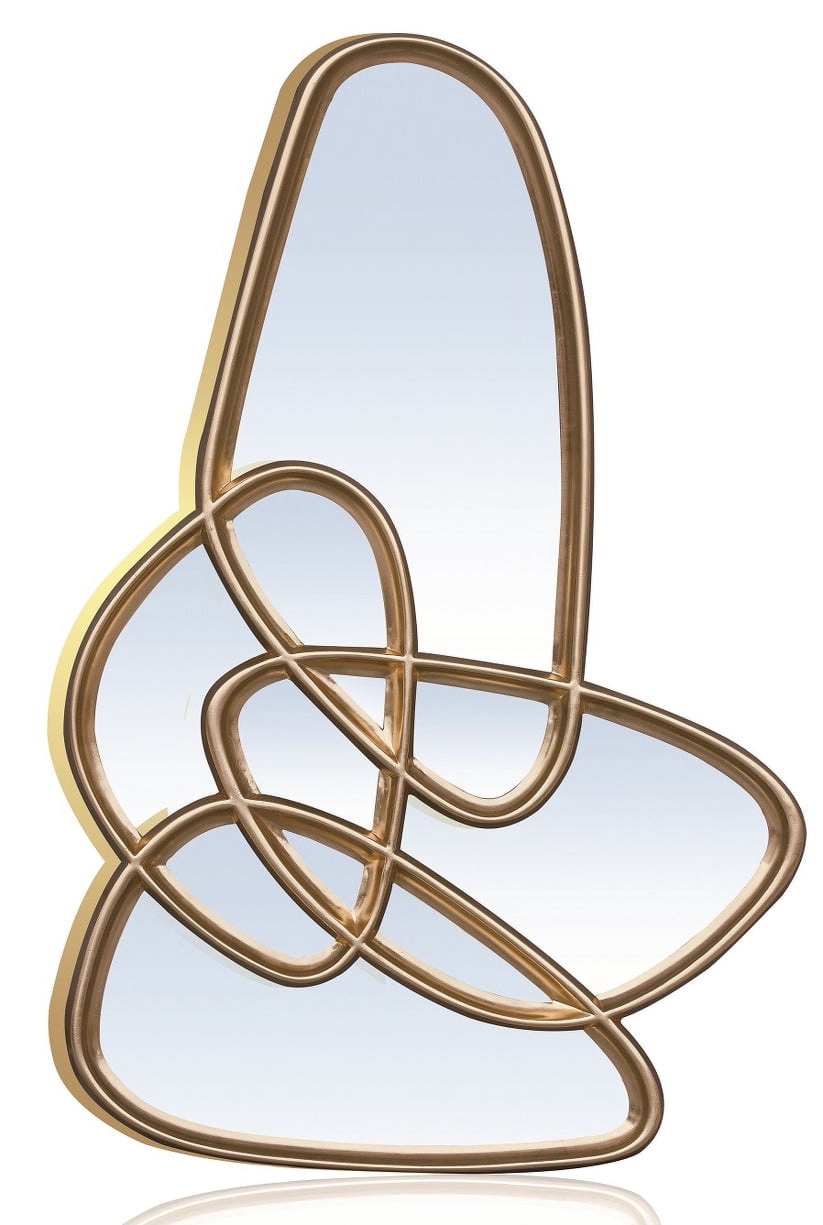 Poly-Quadrant Mirror - Cock Bead Molding in Gold - MDF - 31.25x47.24x1 ...