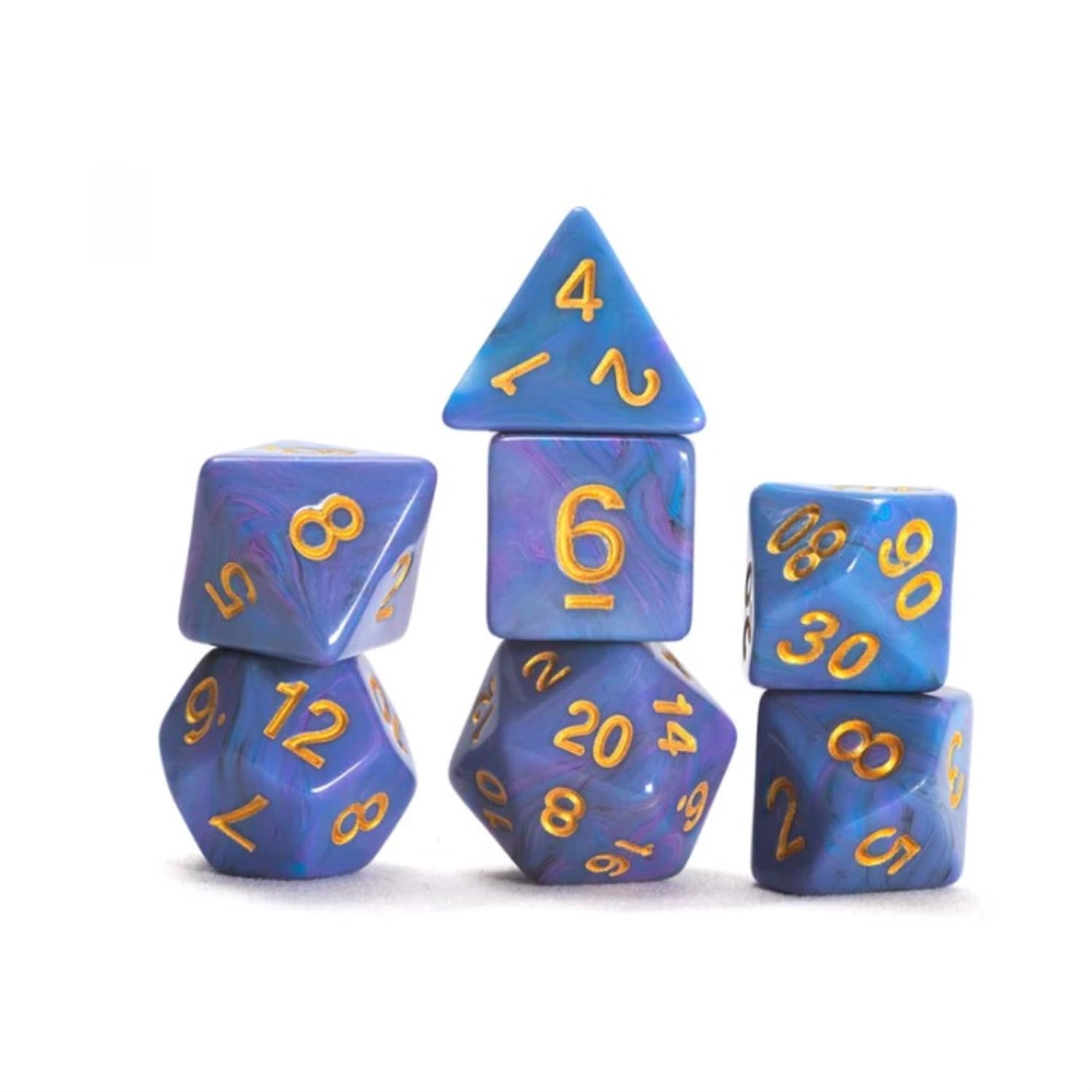 Poly Set - Unicorn, Blue w/Gold (7) - Walmart.com
