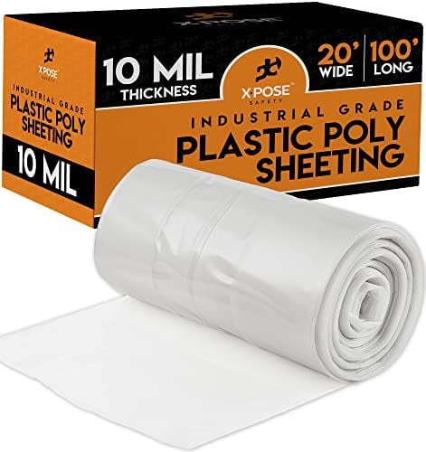 Poly Sheeting - 10 Mil Thick Frosted Plastic Tarp Waterproof Vapor and ...