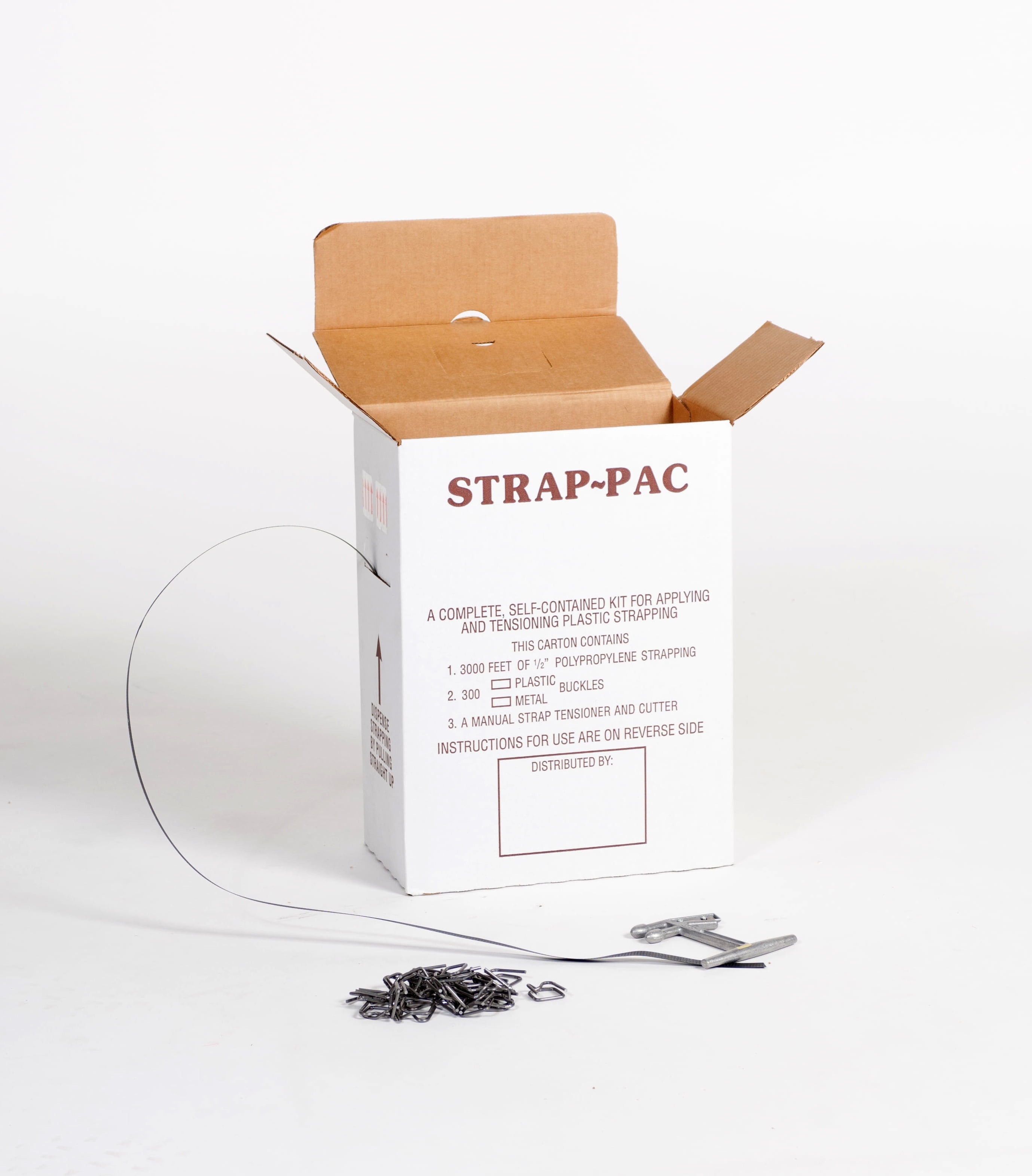 Poly Strapping Kit — Metal Buckles 1/2" x .017 x 3000' General Purpose - Walmart.com