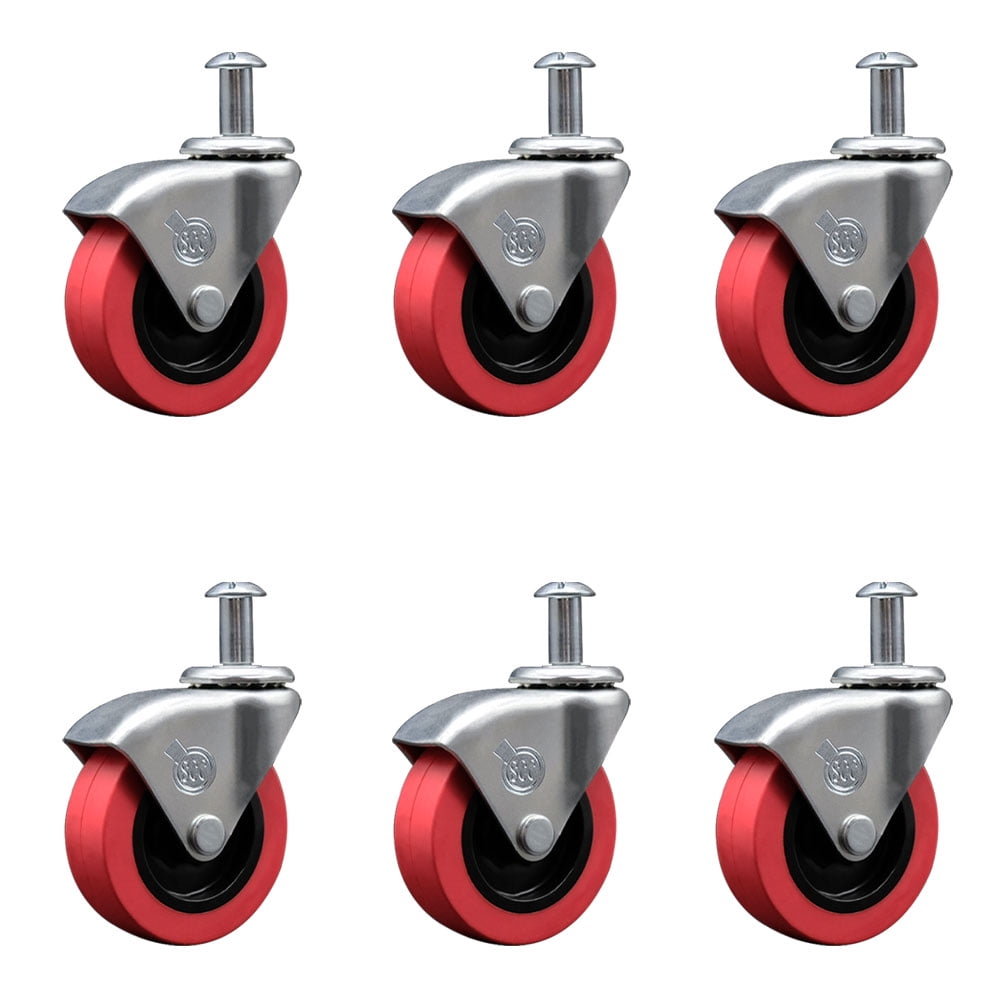 Poly Swivel 6-Pack - 2.5" Low Profile Caster for Creeper Cart by ...