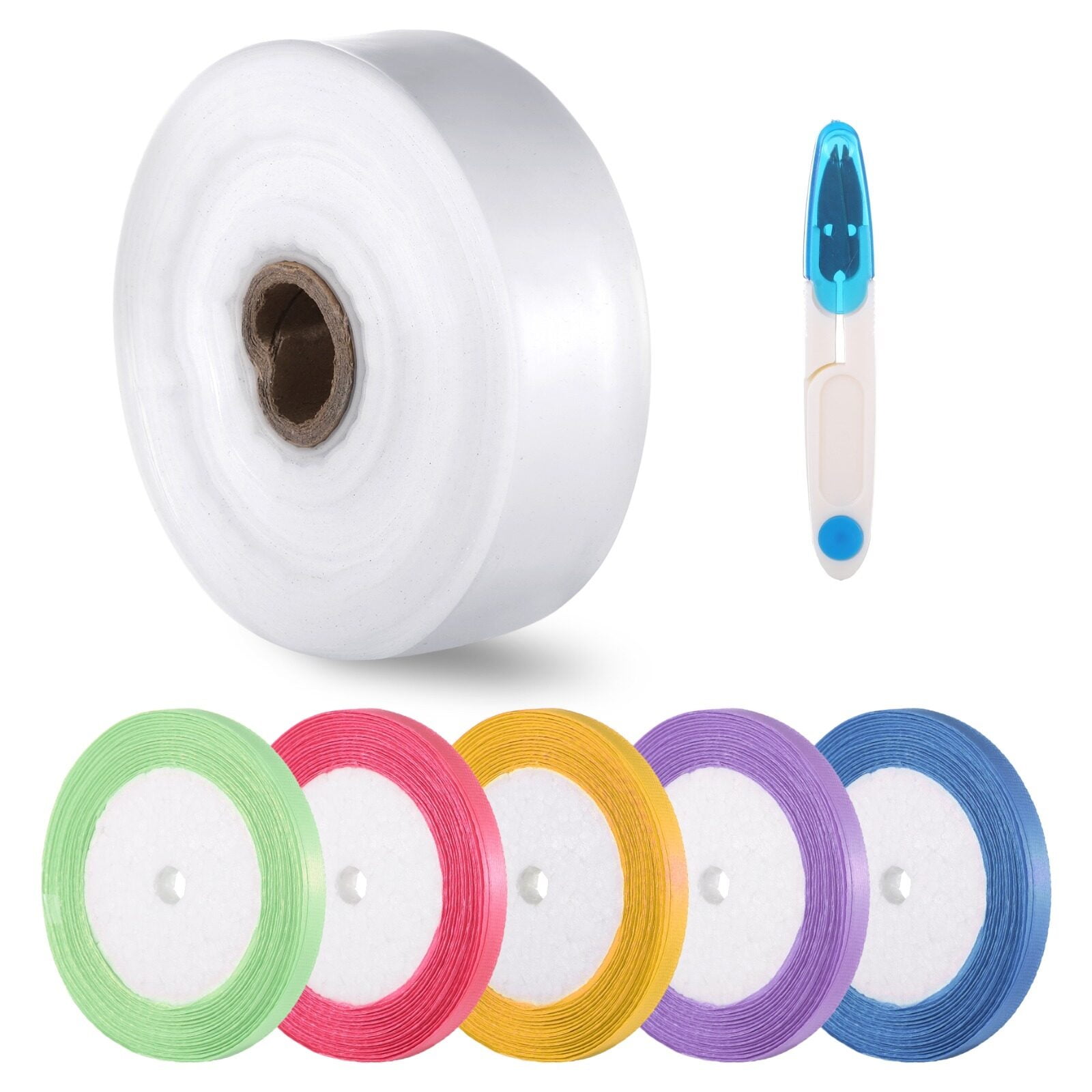Poly Tubing with Ribbon & Scissors, 2" W x 656' L Poly Tubing ...