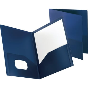 Oxford Paper Tri Fold Pocket Folder, Black, Pack of 20 - Walmart.com