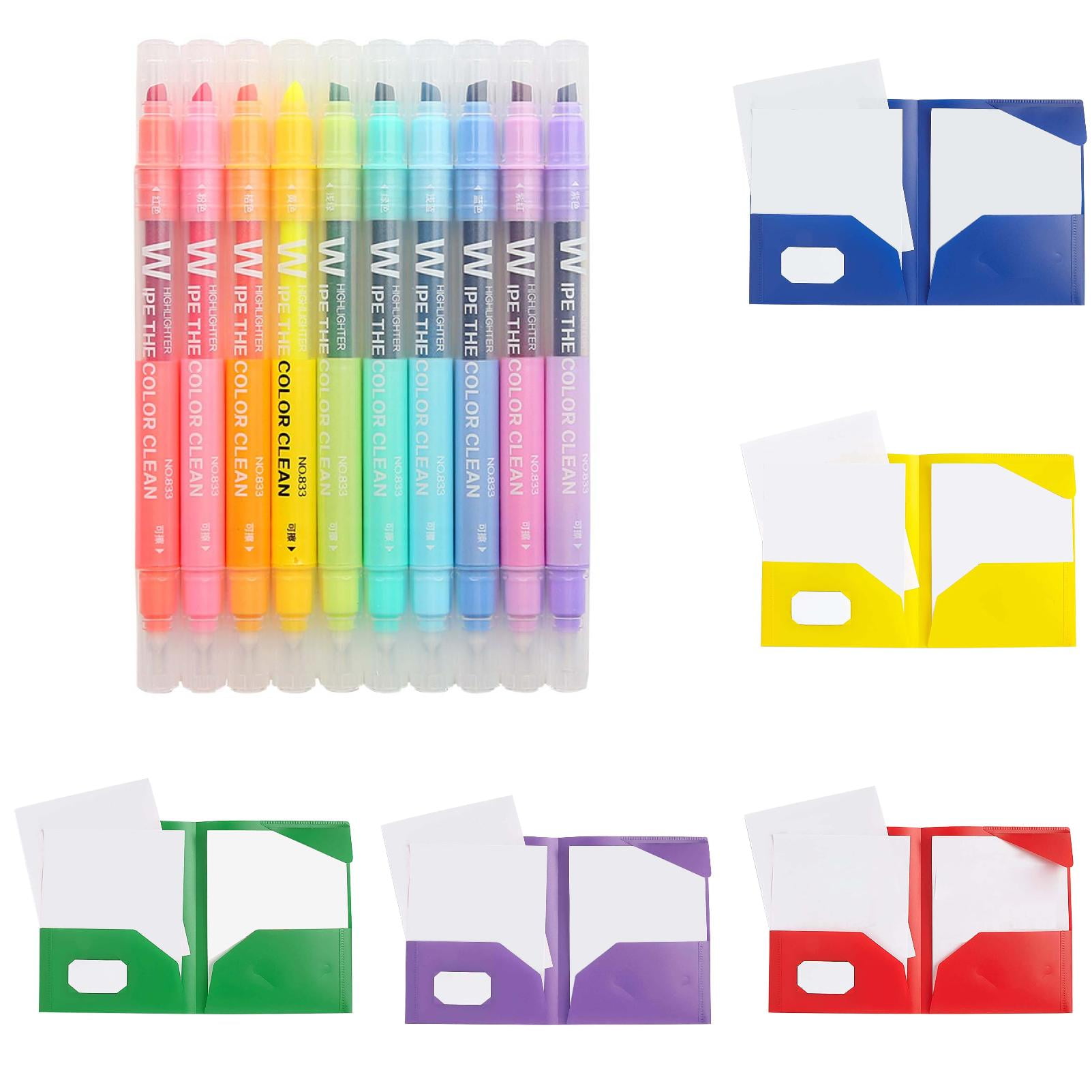 Poly Two Pocket Folder Three Hole Punch Prong Fasteners Letter Size ...