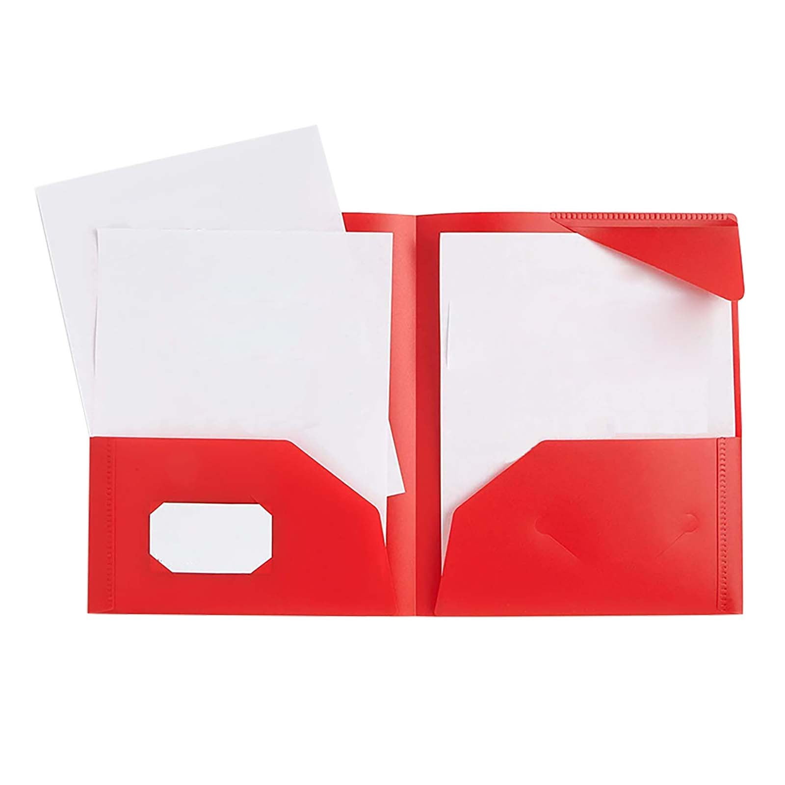 Poly Two Pocket Folder Three Hole Punch Prong Fasteners,Plastic Pocket ...