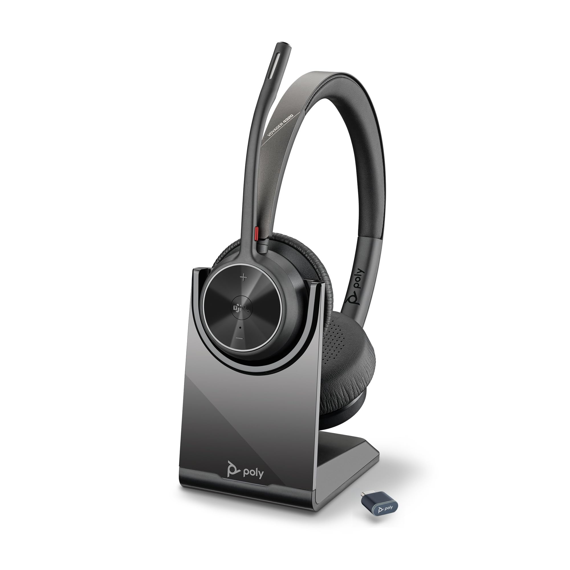 Poly Voyager 4320 UC Wireless Headset & Charge Stand - Noise-Canceling ...