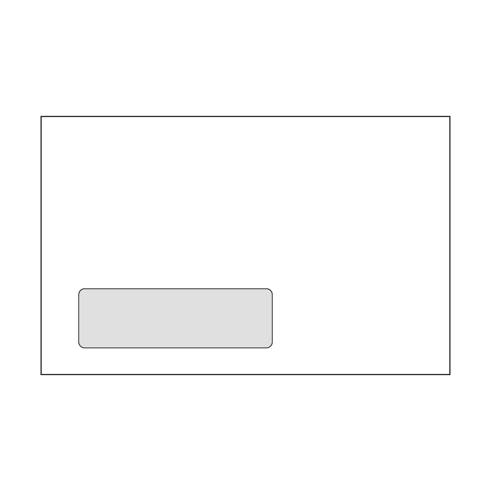 Poly Window Open Side Booklet Envelopes, 6" x 9-1/2", 24#, White, Side ...