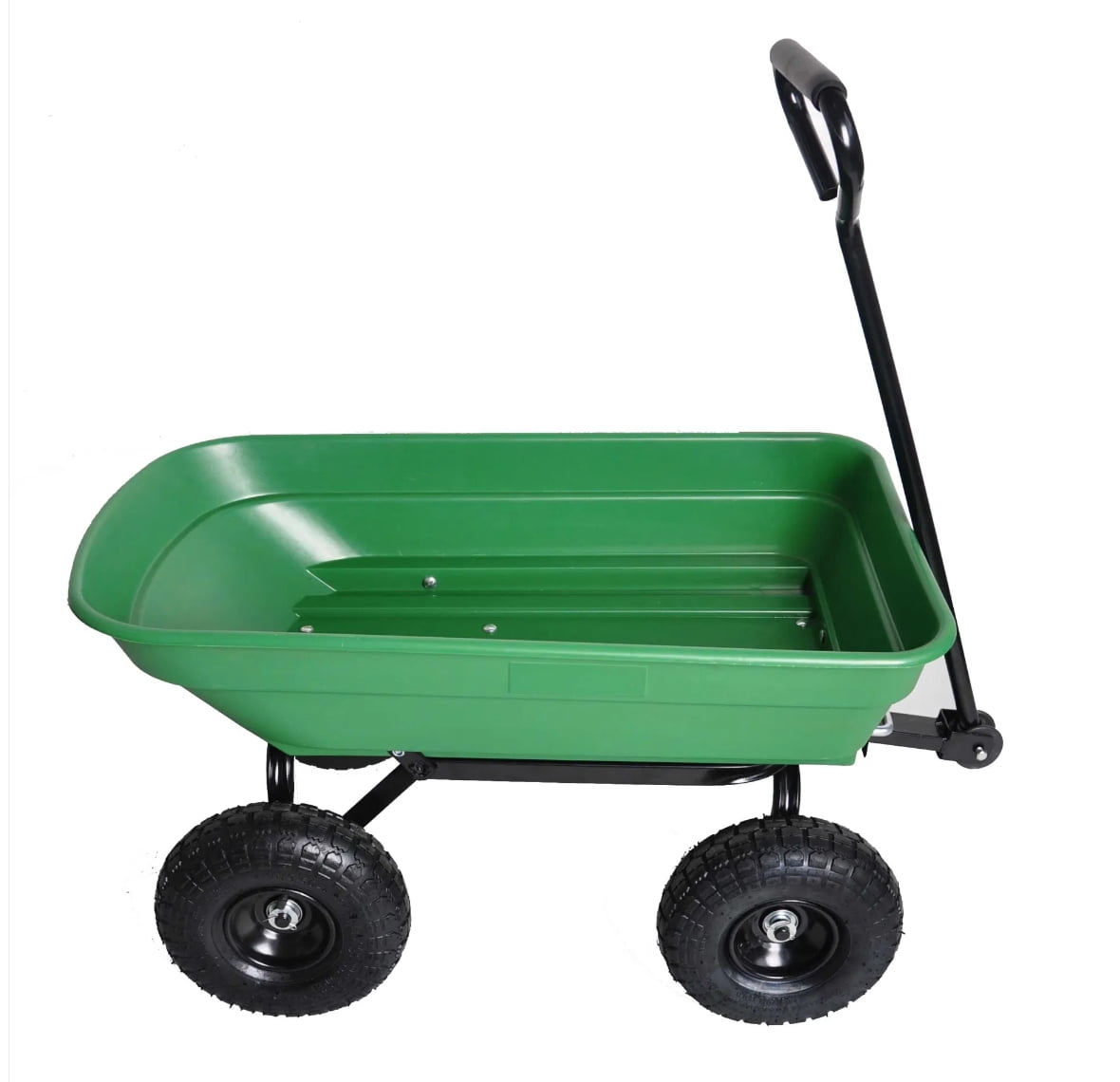 Poly Yard Garden Heavy Duty Steel Quick Dump Utility Wheelbarrow Wagon ...
