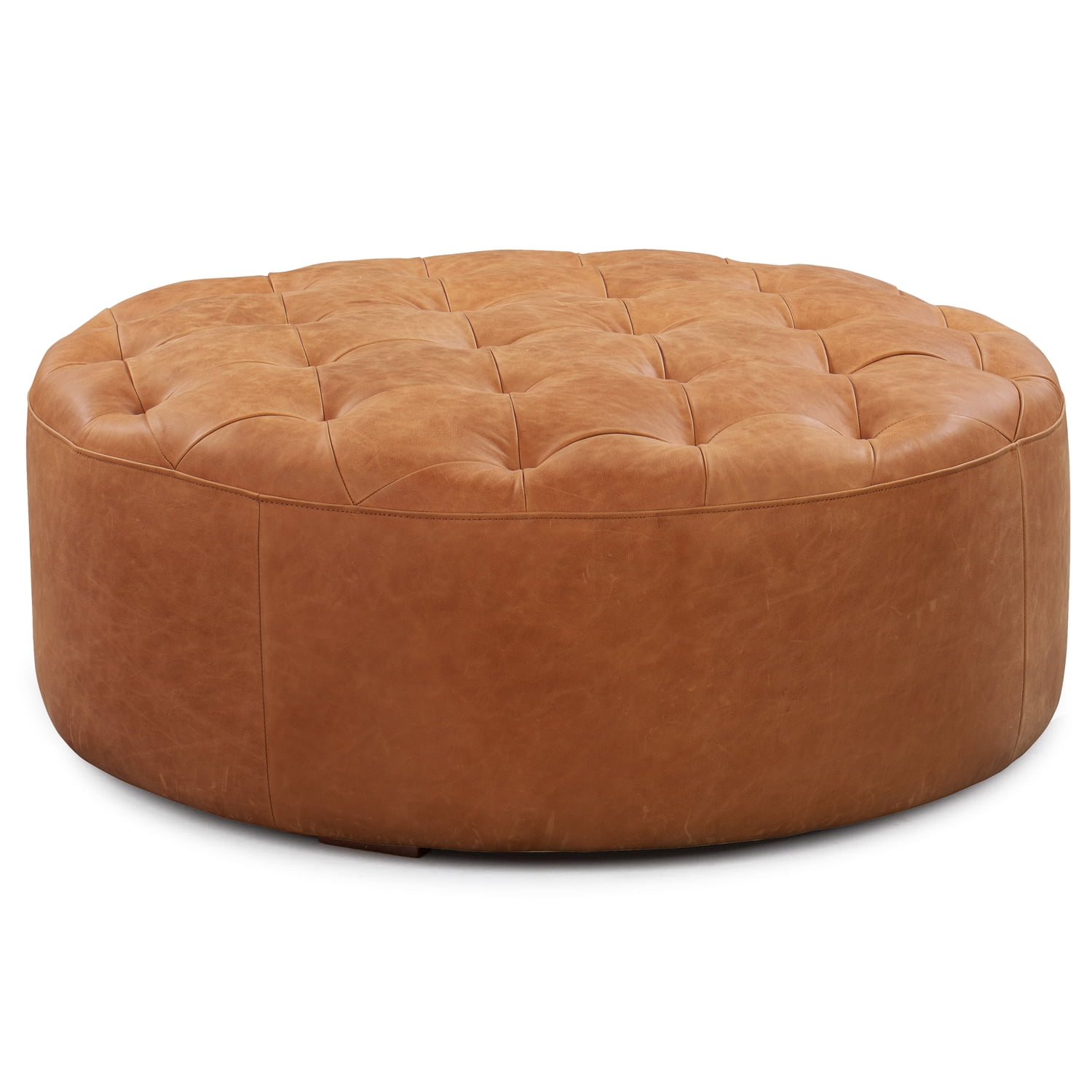 Poly and Bark Poly & Bark Ascot Ottoman - Full Grain Genuine Italian ...