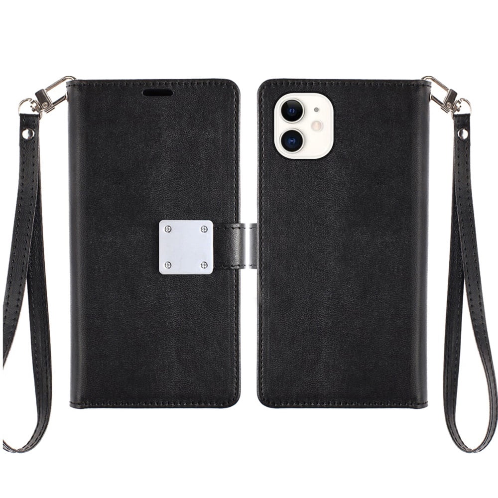 [PolyBag] For iPhone 11 Wallet ID Card Holder - Black - Walmart.com