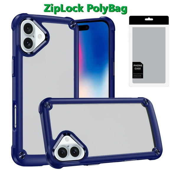 For iPhone 16 6.1 inch Fusion Transparent Clear Hybrid Case Cover ...