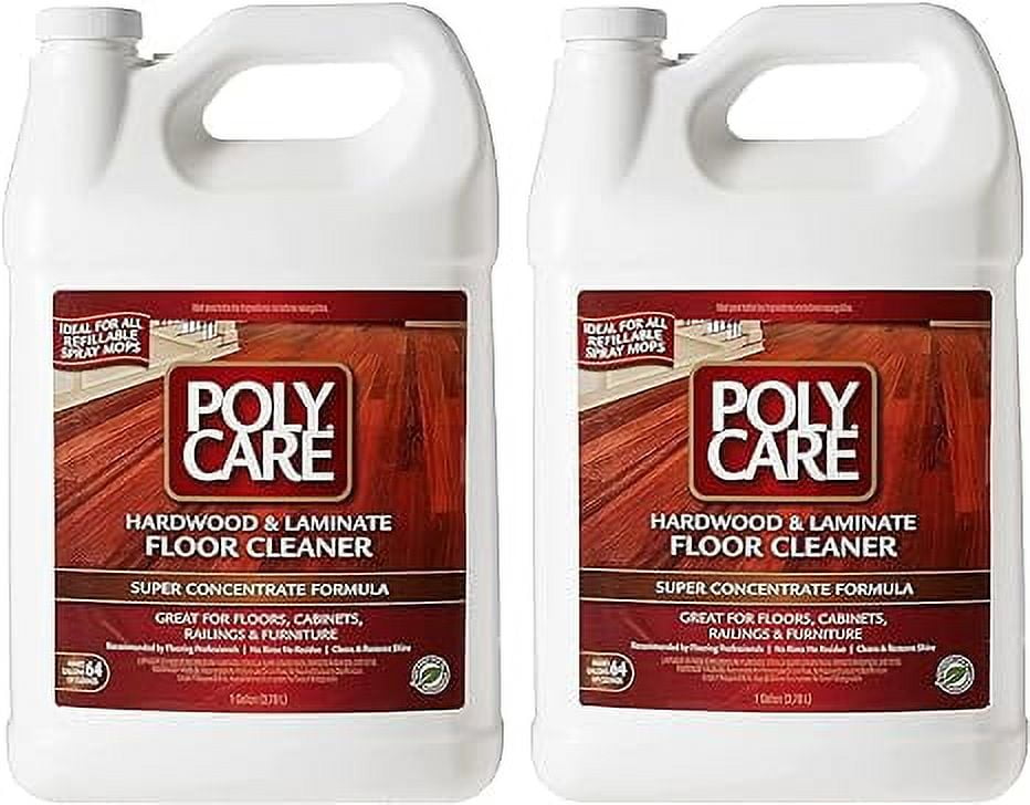 PolyCare Hardwood & Laminate Floor Cleaner Super Concentrate Gallon (2 ...