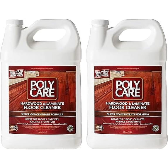 PolyCare Hardwood & Laminate Floor Cleaner Super Concentrate Gallon (2 ...