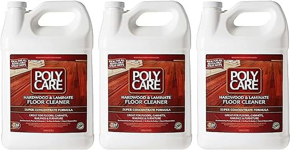 PolyCare Hardwood & Laminate Floor Cleaner Super Concentrate Gallon (3 ...