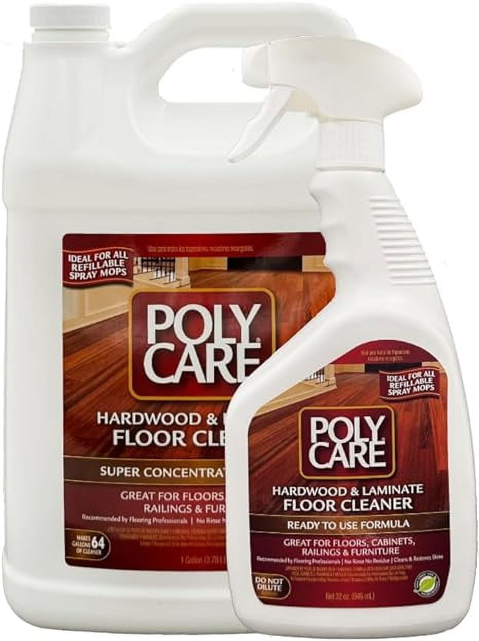 PolyCare Hardwood & Laminate Super Concentrate Cleaner Gallon with 32oz ...