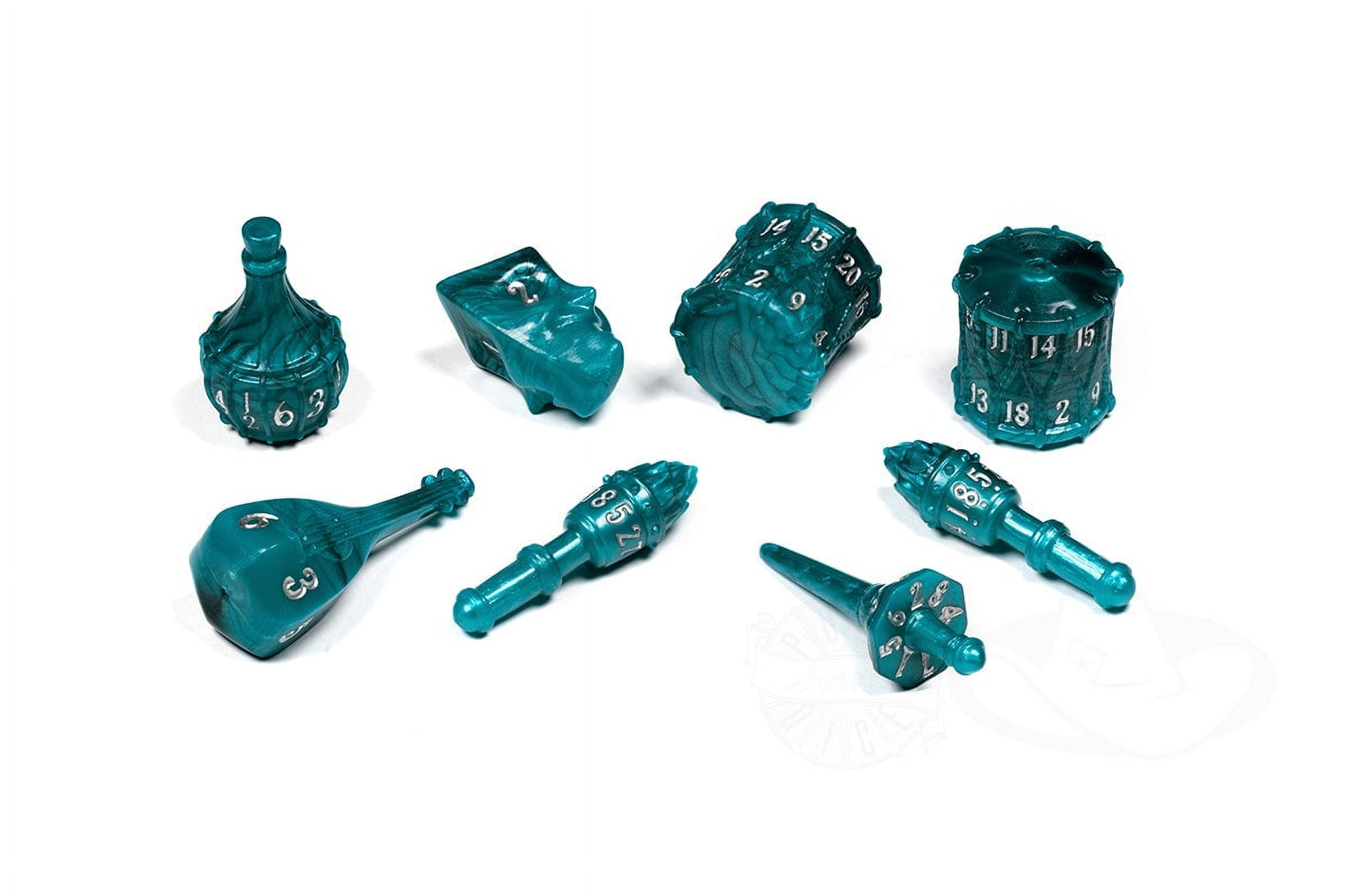 PolyHero Bard 8 Dice Set Telltale Teal - Walmart.com