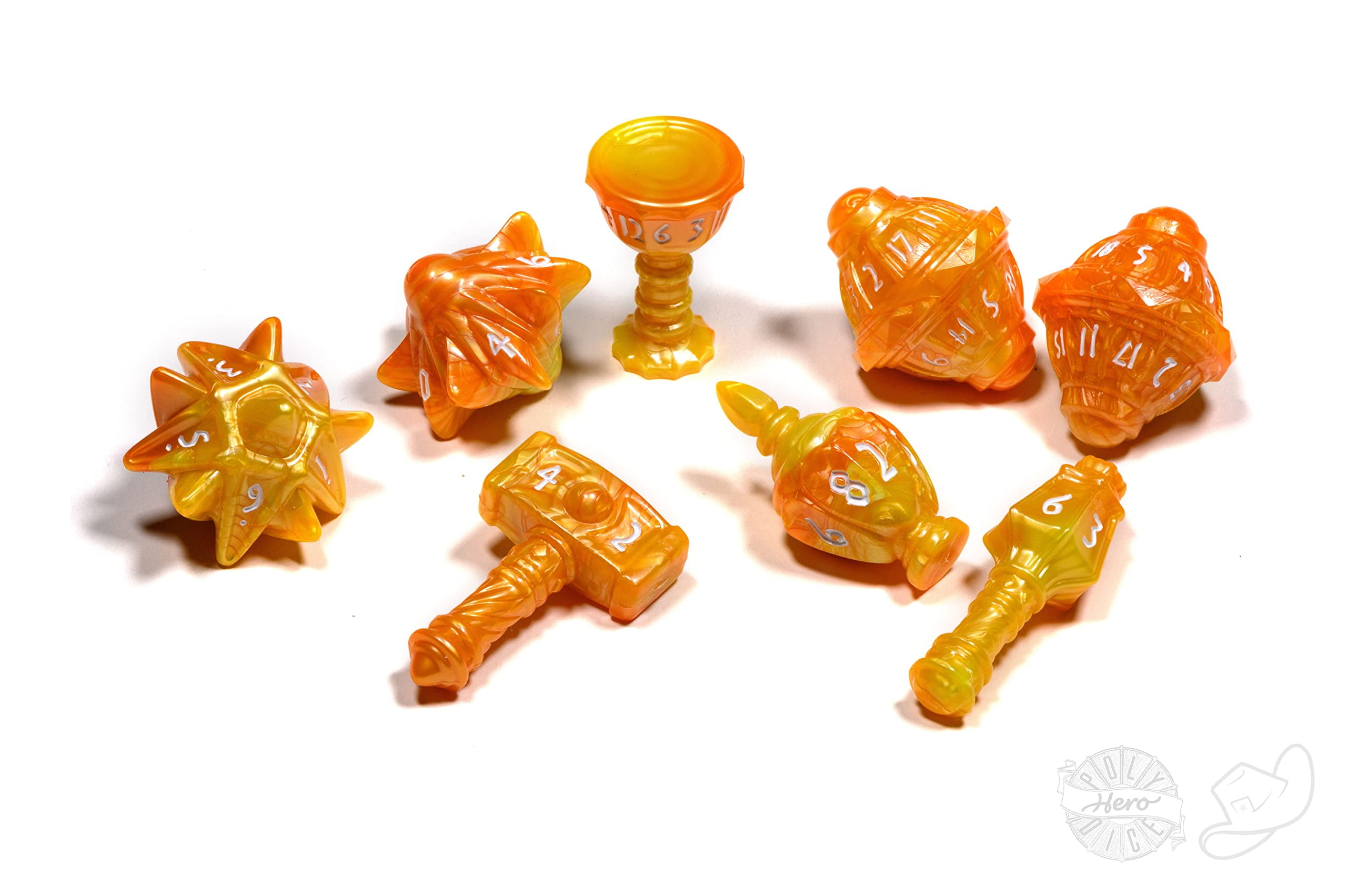 PolyHero Cleric 8 Dice Set (Sunstorm) - Walmart.com