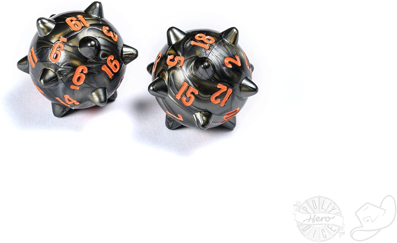 PolyHero Warrior 2d20 Spiked Balls Steel Grey - Walmart.com