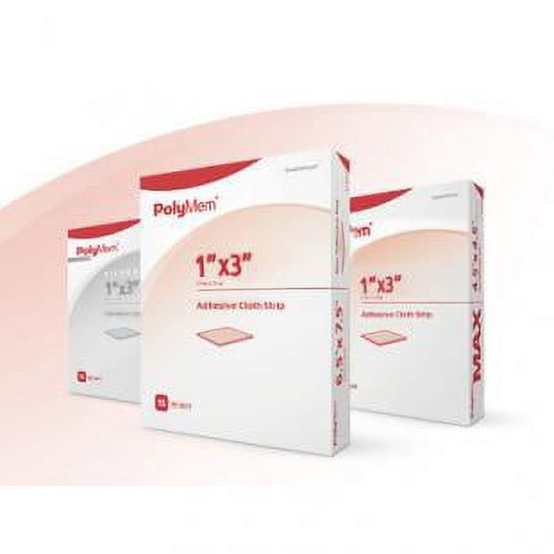 PolyMem Adhesive Strip Fabric Rectangle Tan/White Sterile 1 X 3 Inch ...