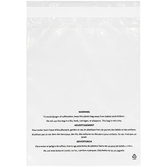 PolyPackers – 11” x 14” (1000 Count) Self Seal Clear Poly Bags with ...