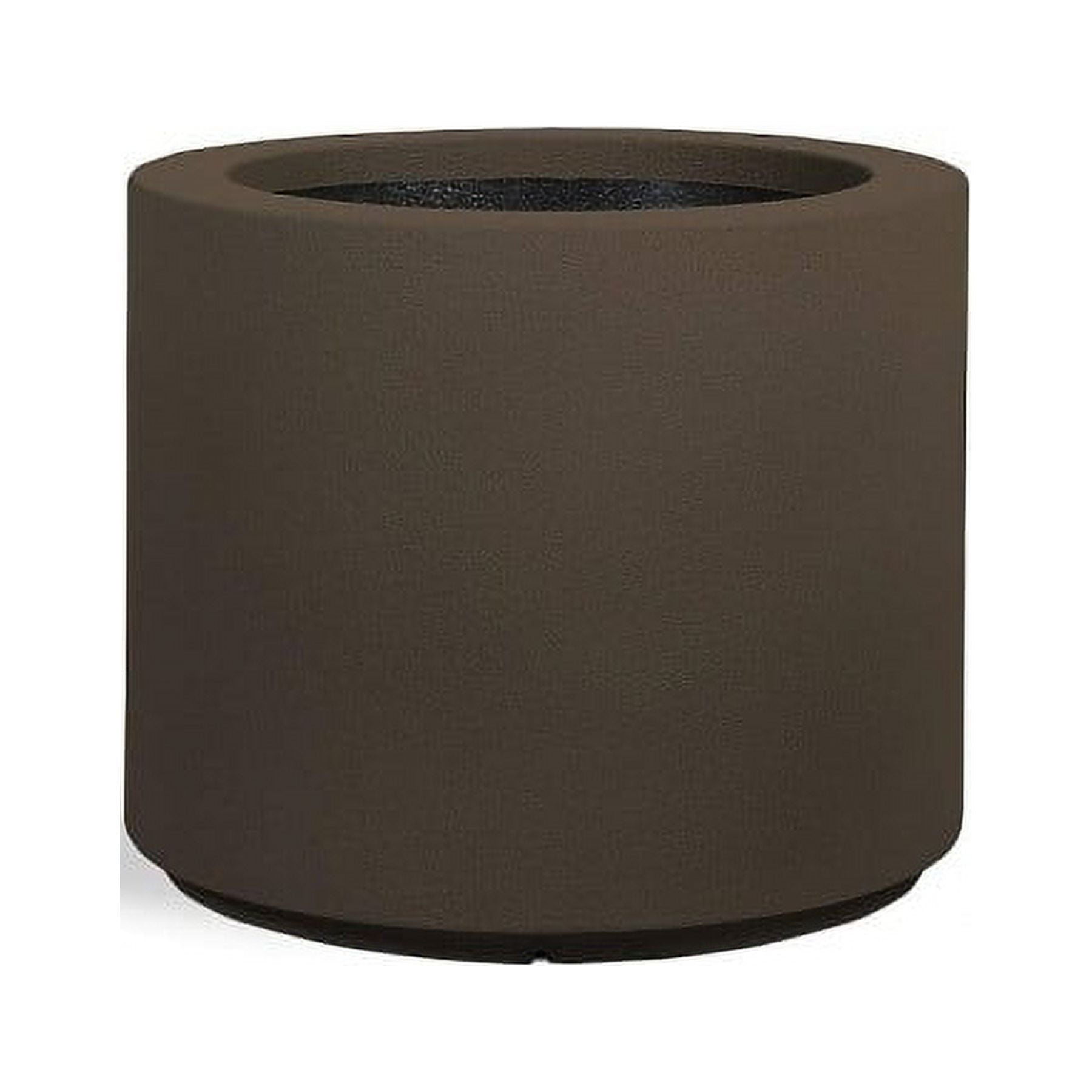 PolyStone Baja Modern Outdoor/Indoor Round Planter, Lightweight, Heavy ...