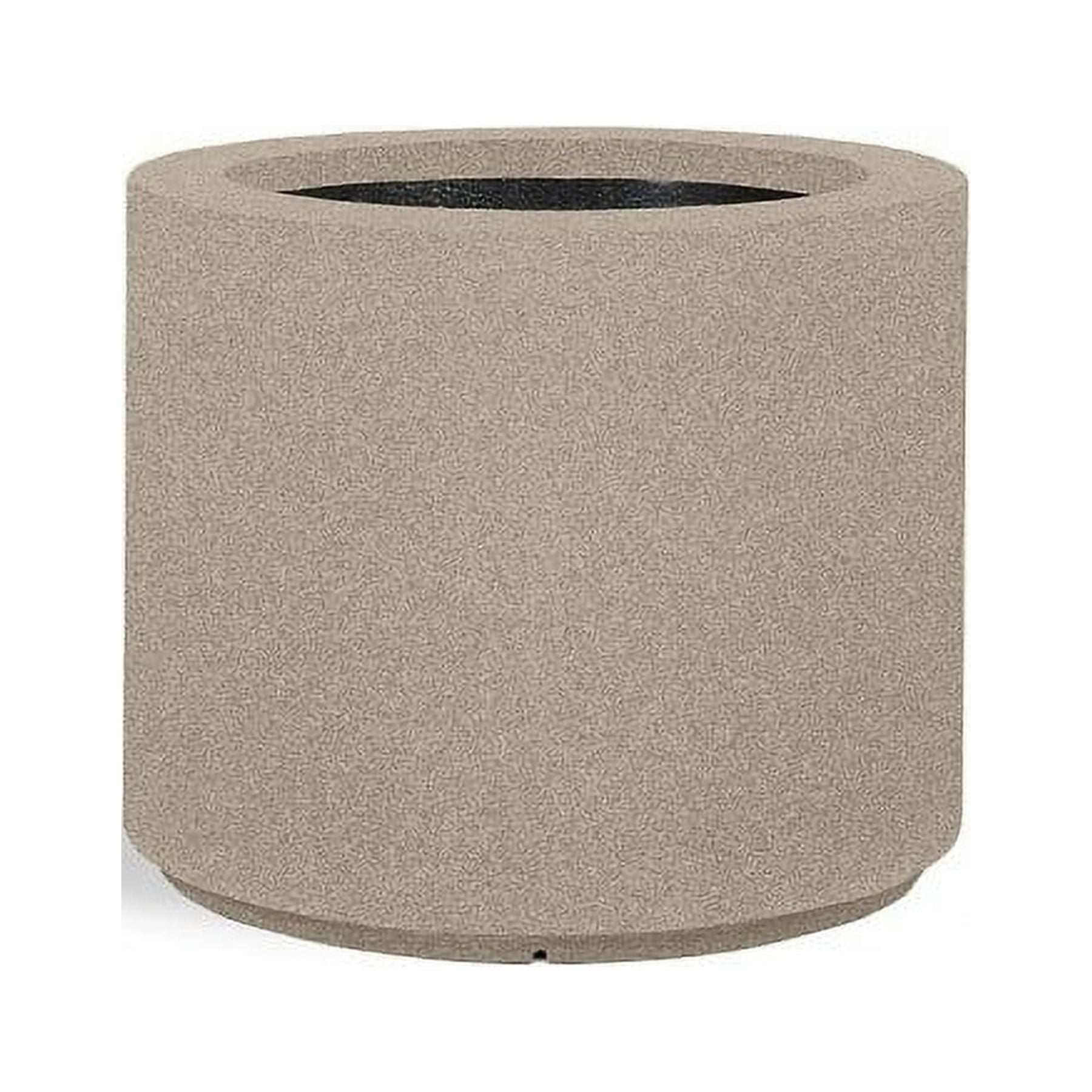 PolyStone Baja Modern Outdoor/Indoor Round Planter, Lightweight, Heavy ...