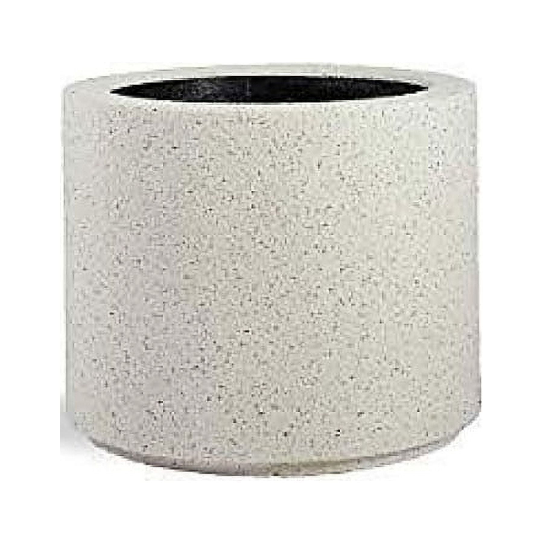 PolyStone Baja Modern Outdoor/Indoor Round Planter, Lightweight, Heavy ...