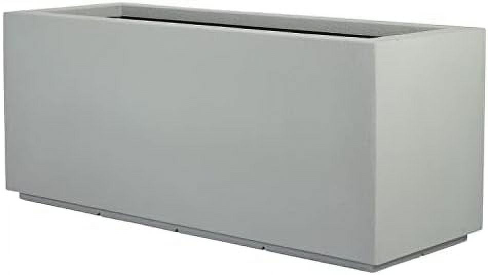 PolyStone Milan Tall Modern Outdoor/Indoor Rectangular Trough Planter ...