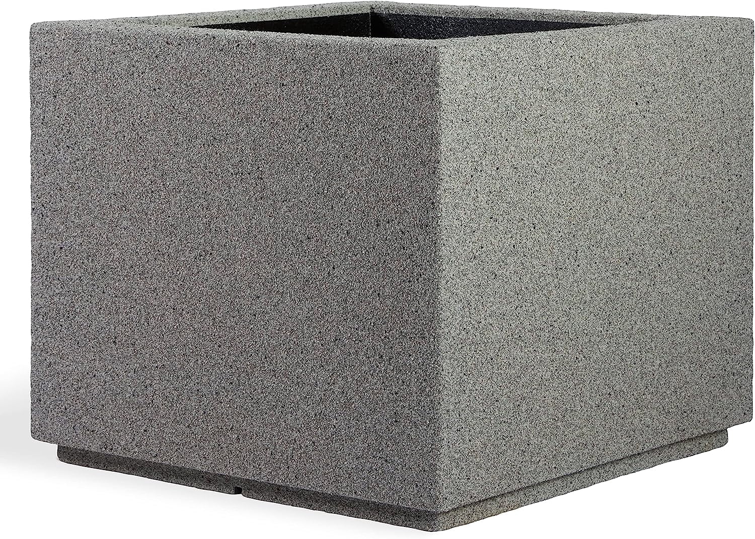 PolyStone Monterray Modern Outdoor/Indoor Square Planter, 23" L x 23" W ...
